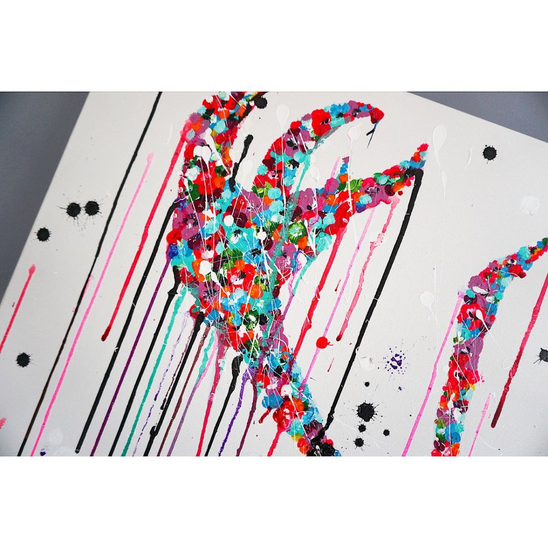 Wild Deer Acrylic painting by Charlotte Anna Reed HAPPY ART | Artfinder