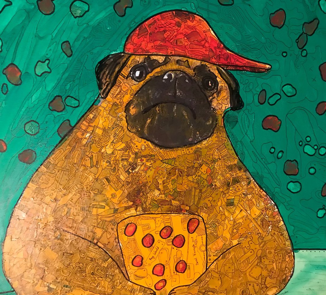 Iron pug Collage by Pavel Kuragin | Artfinder