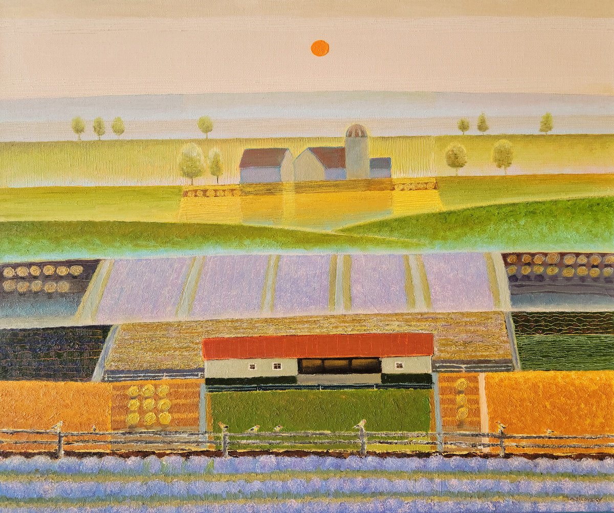 Lavender Fields in the Morning Oil painting by Vadim Vaskovsky | Artfinder