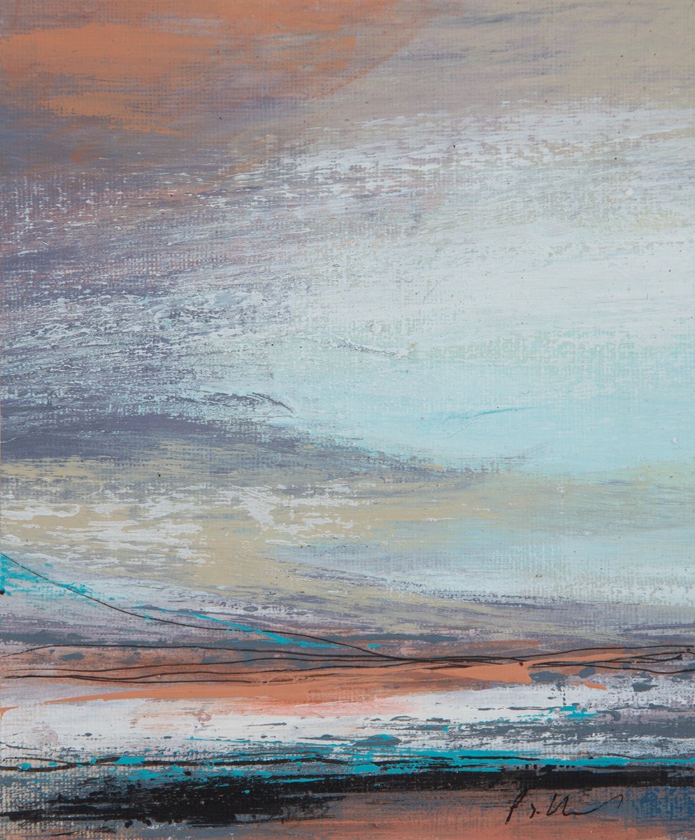 Sandbanks at Budle Acrylic painting by Paul Hillary | Artfinder