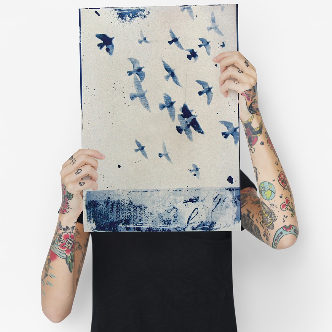 Cyanotype_03_A3_Birds Print by Manel Villalonga | Artfinder
