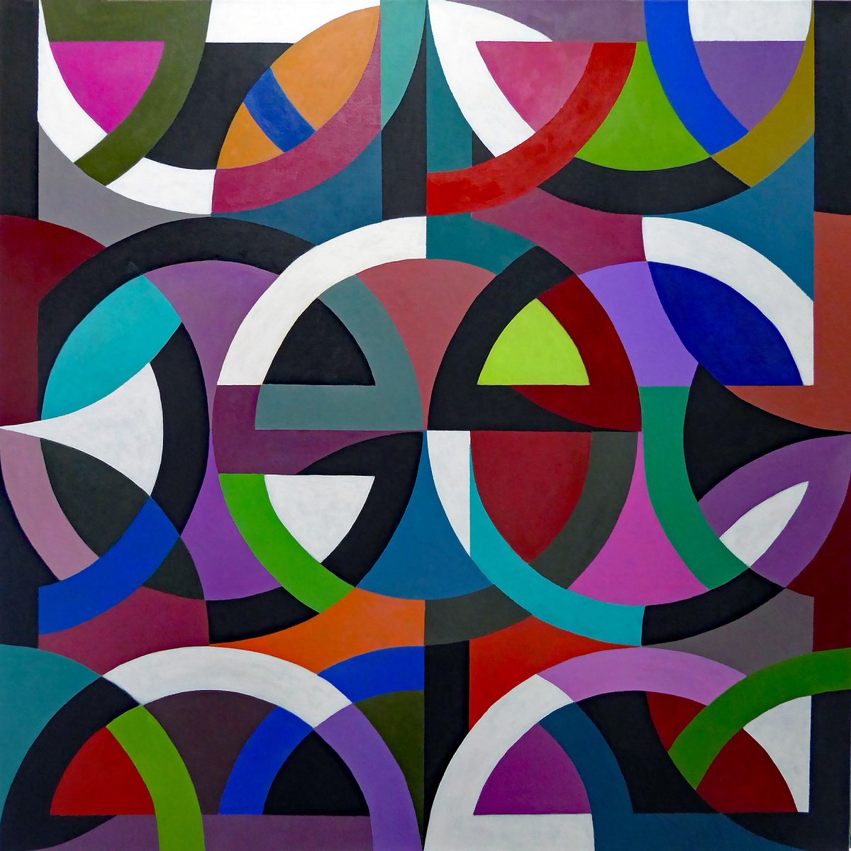 LARGE COMPOSITION: INTERPLAY OF SHAPES Acrylic painting: Stephen Conroy ...