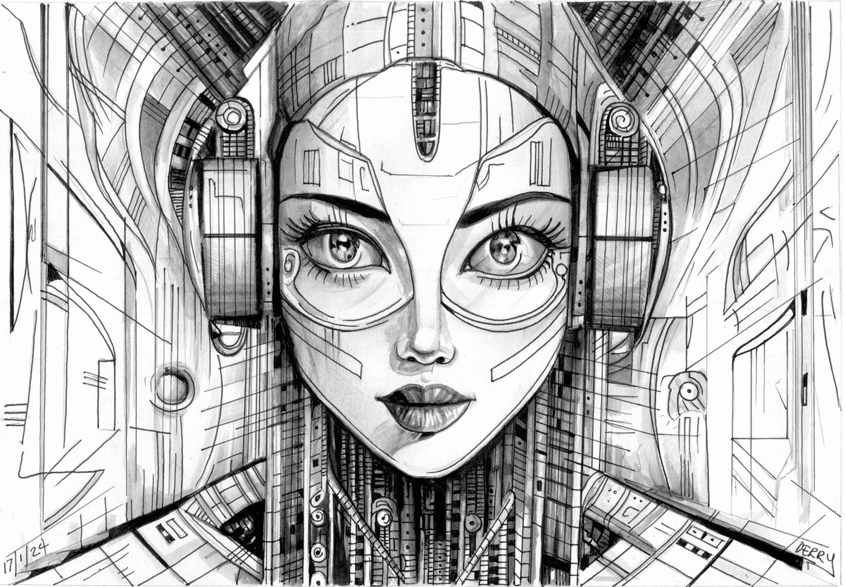 Cyborg Lover Pilot Drawing by Spencer Derry | Artfinder