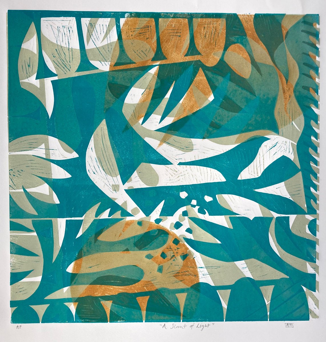 A Slant of Light Linocut: Alison Headley | Artfinder