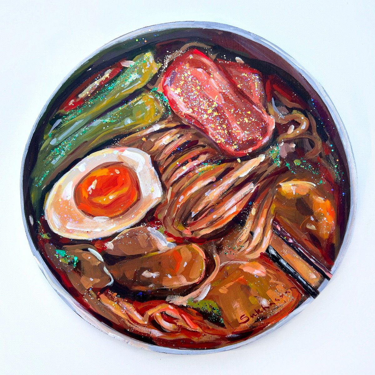 Still Life with Ramen Acrylic painting: Victoria Sukhasyan | Artfinder