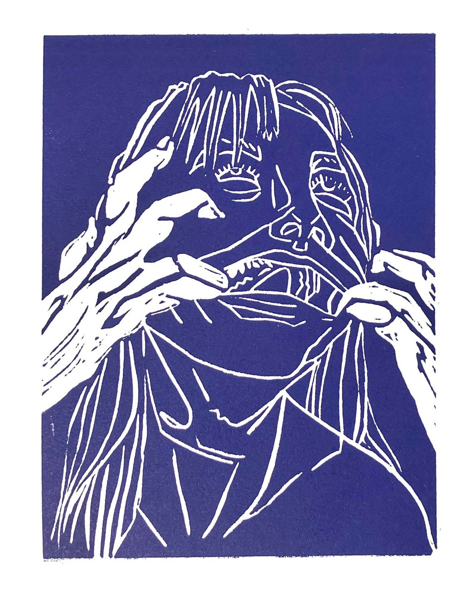 Don't Spread Yourself Too Thin Linocut: Alexandra Koskinen | Artfinder