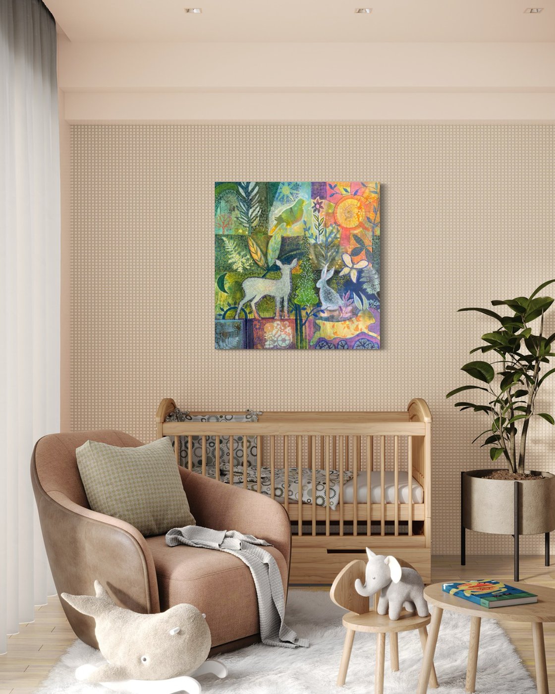 Original Mixed-media Painting - Nature Walk by Eliry Arts