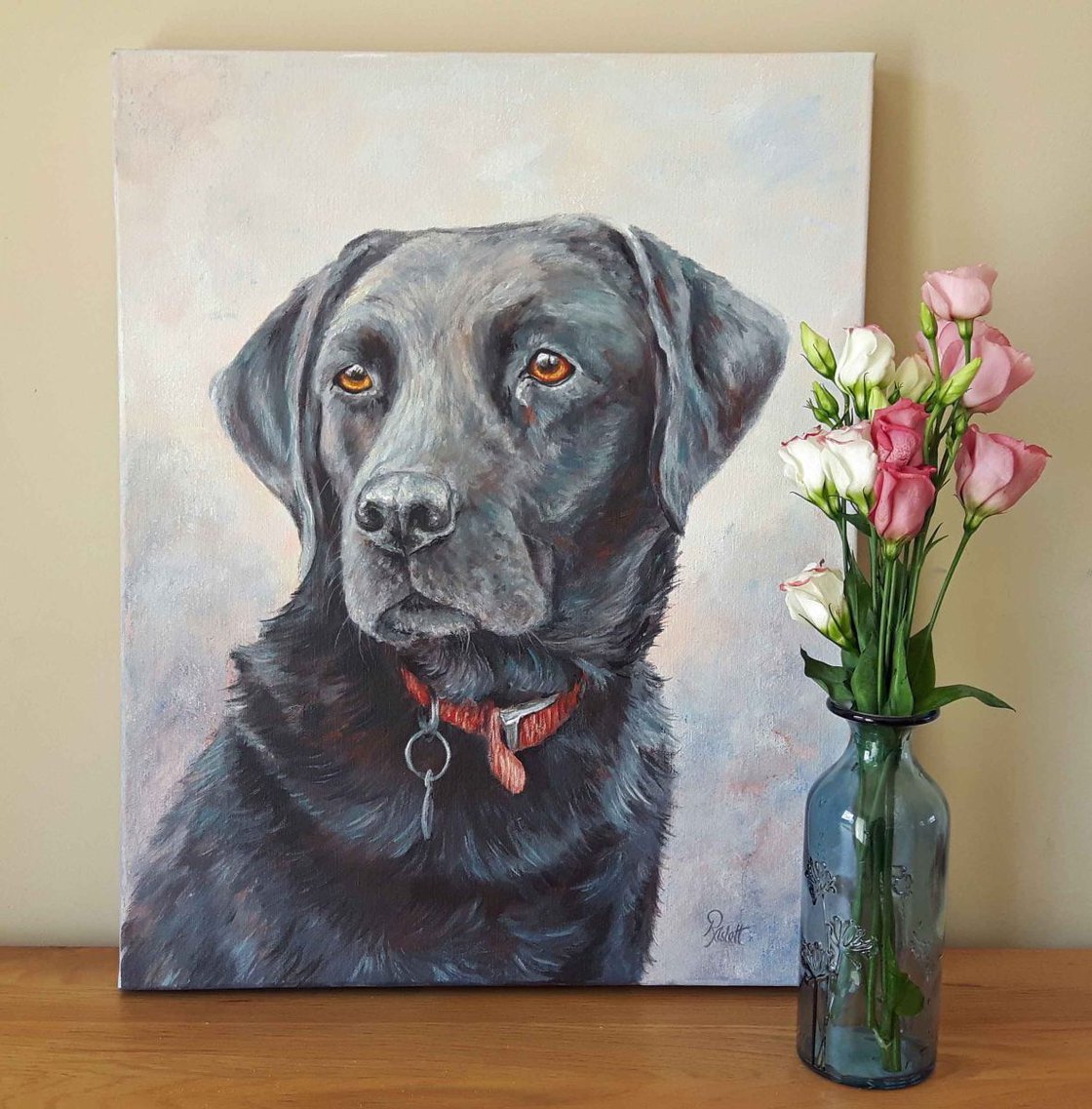 Black Lab Acrylic painting by Ruth Aslett | Artfinder