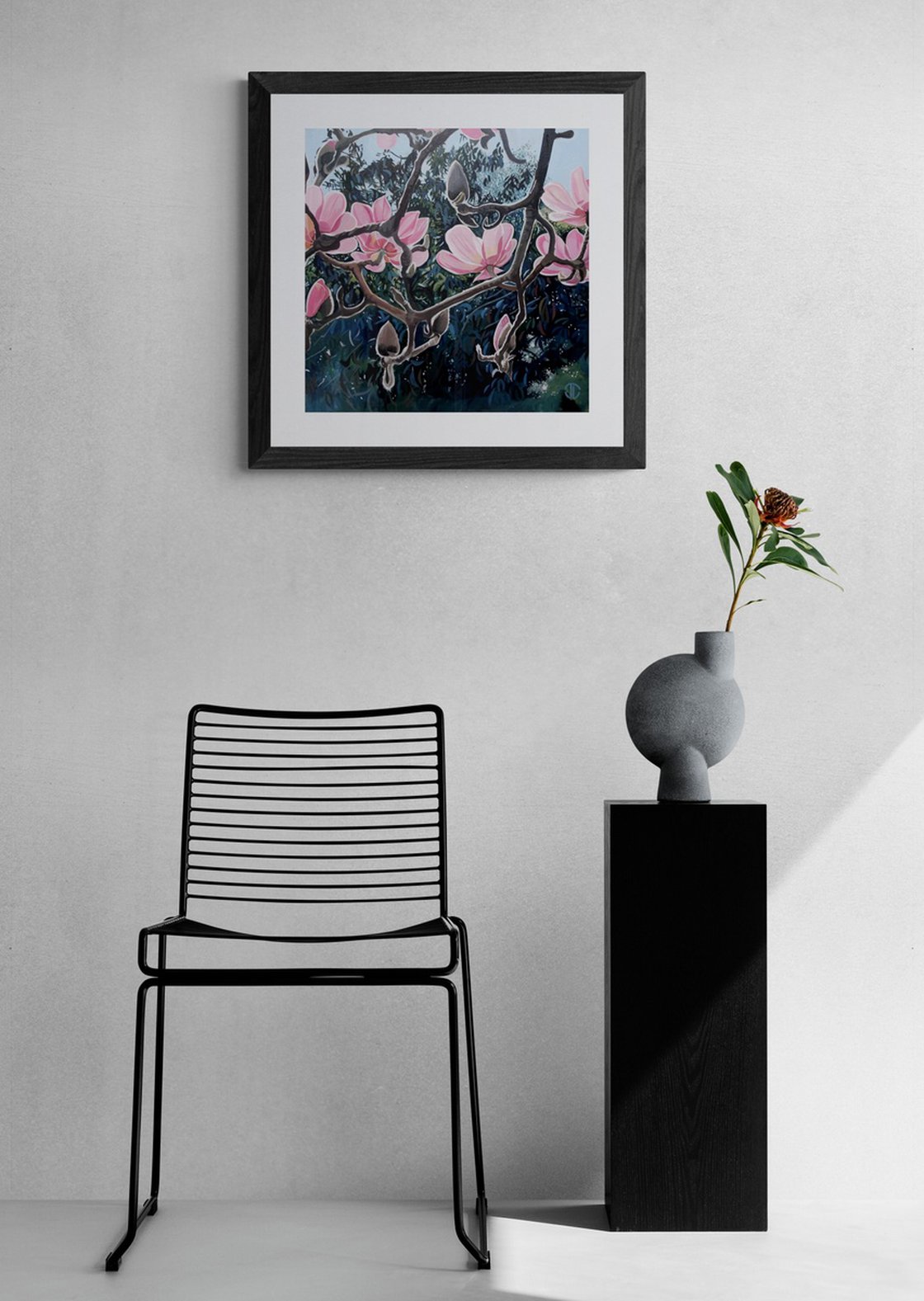 Original Acrylic Painting - Magnolia Campbelli by Joseph Lynch