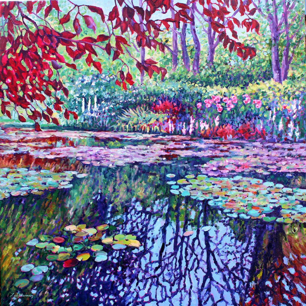 Summer Reflections Oil painting by Zoe Elizabeth Norman | Artfinder