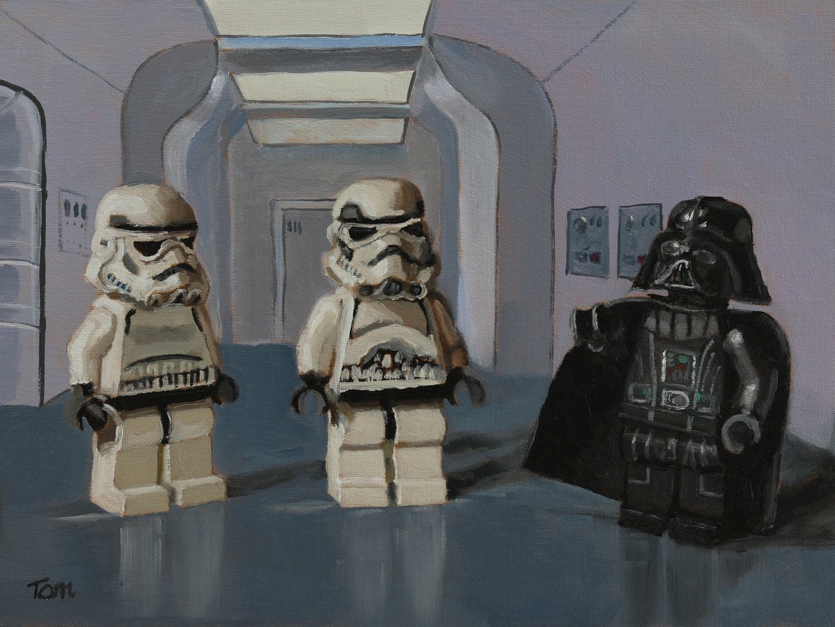 Lego Star Wars Darth Vader and Stormtroopers Oil painting: Tom Clay ...