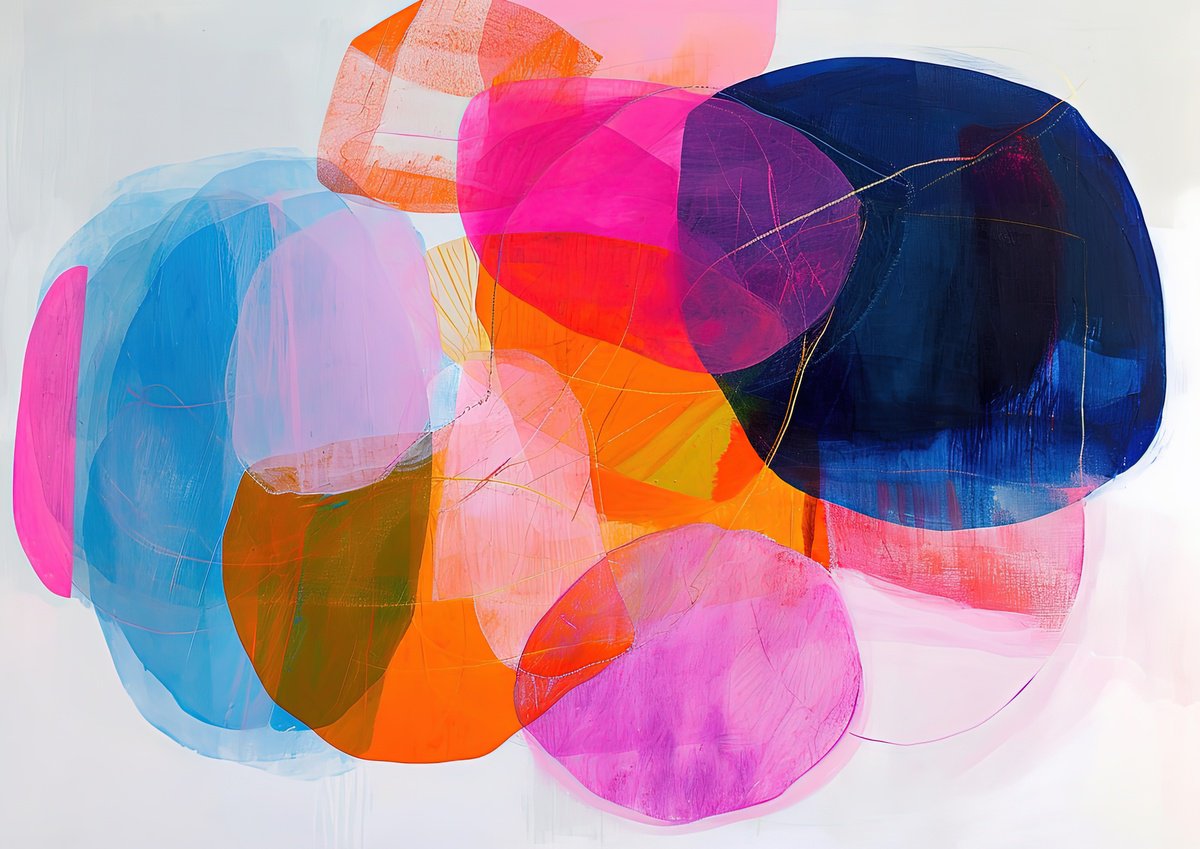 Royal blue with lots of colors Giclée print: Sasha Robinson | Artfinder
