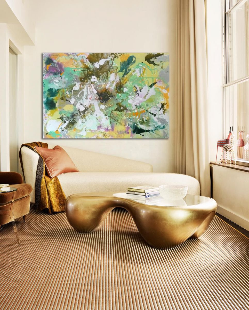 Large abstract 140x95 Relaxation Acrylic painting: Veljko Martinovic ...
