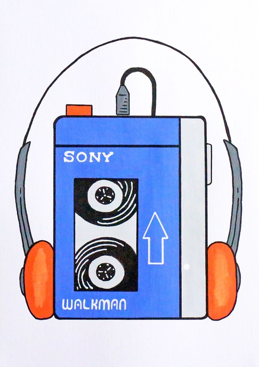 Sony TPS-L2 Walkman - Retro Pop Art Painting On | Artfinder