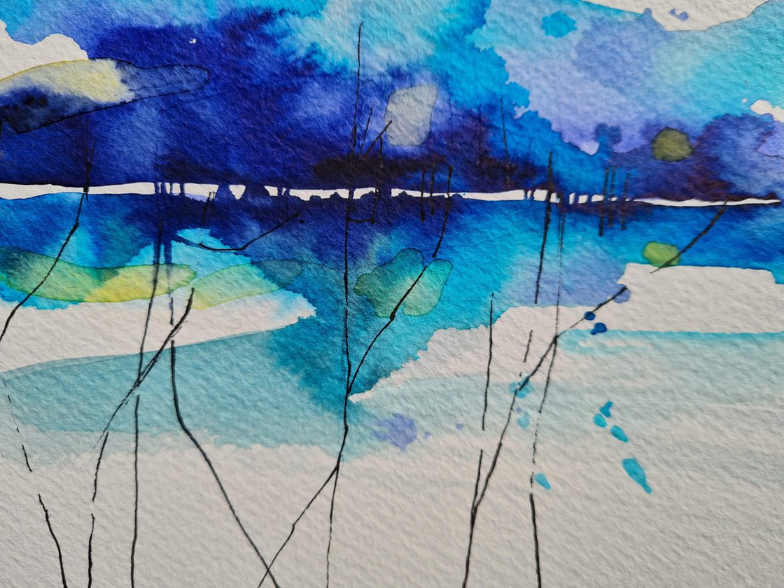 Blue reflection Painting: Simon Tünde | Artfinder