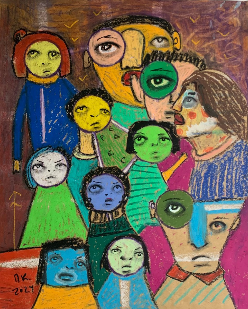 Segregation #8 Mixed-media painting by Pavel Kuragin | Artfinder