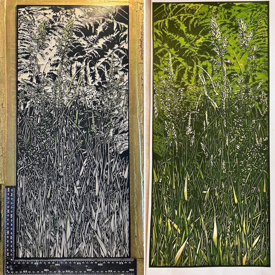 The Verge (version 1) Linocut: Susan Noble | Artfinder