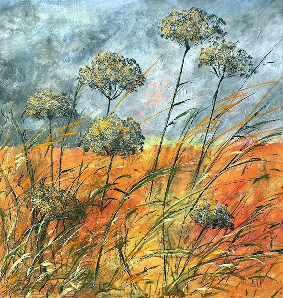 COW PARSLEY IN AUTUMN Acrylic painting by BARBARA HARLOW | Artfinder