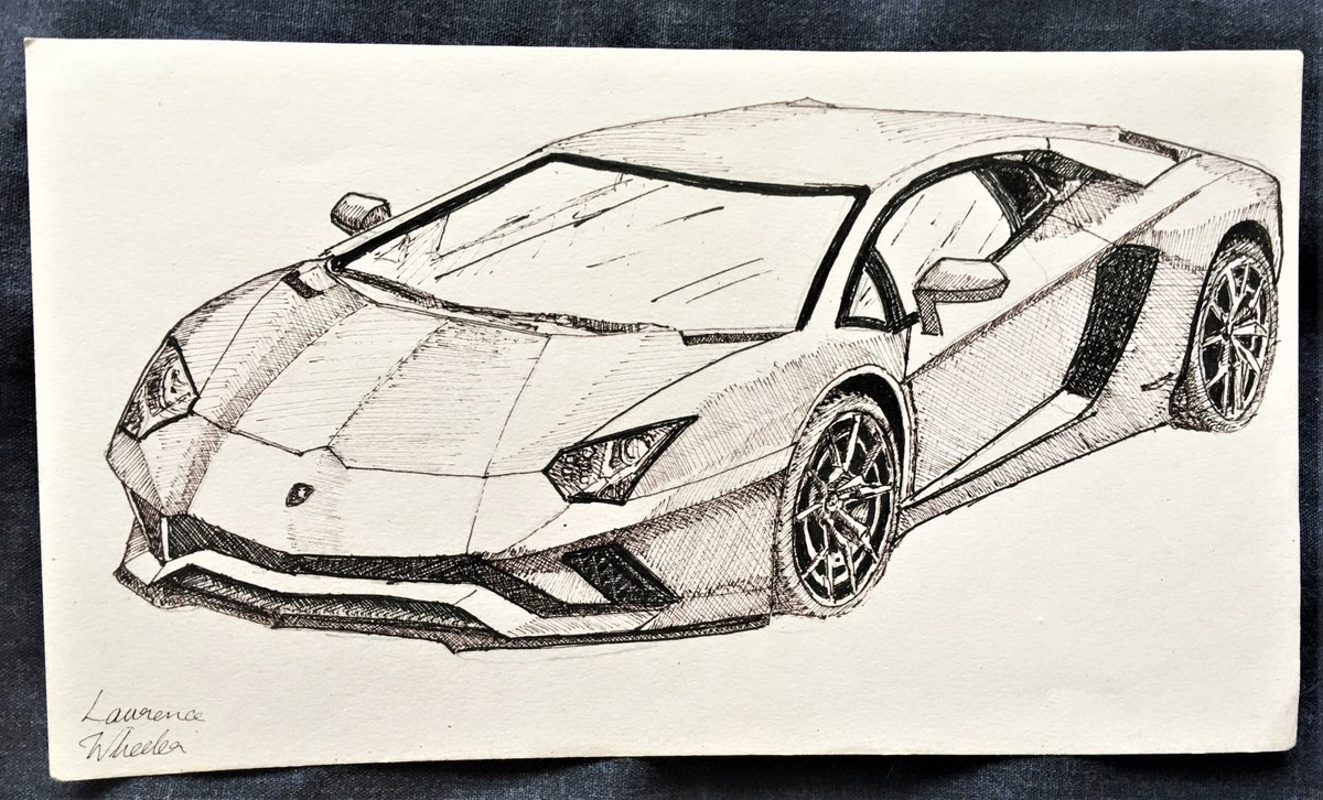 Lamborghini Aventador Drawings In Pencil