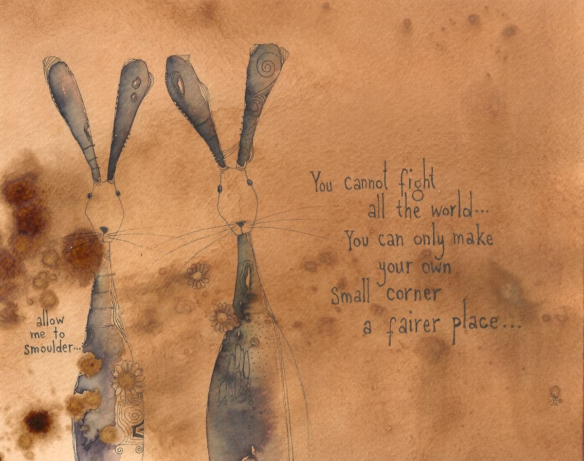 Allow Me To Smoulder Ink drawing by Jilly Henderson | Artfinder