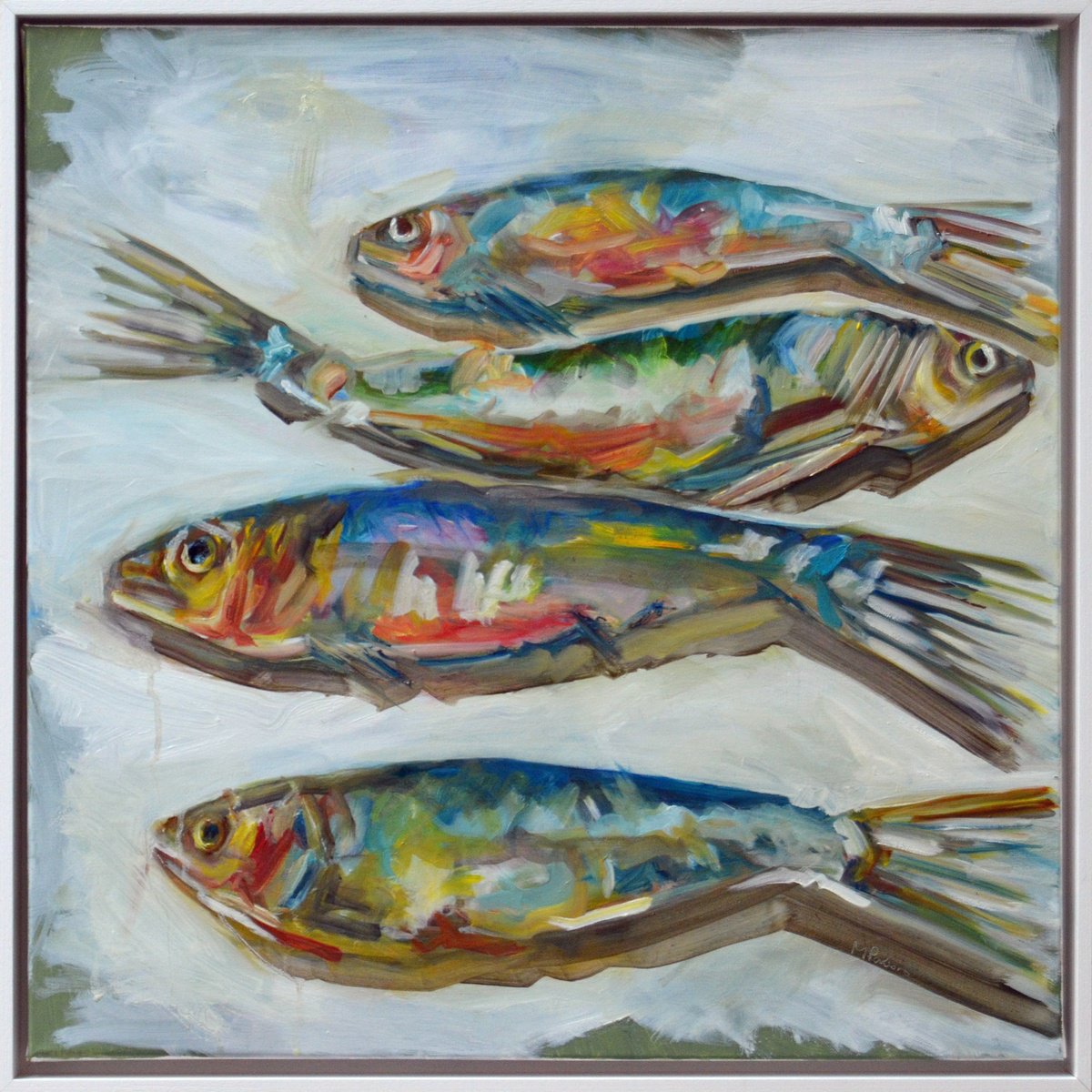 Four Fish Oil painting: Michelle Parsons | Artfinder