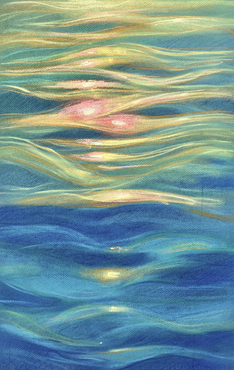 Dance of Light on the Waves Pastel drawing: Andrii Kovalyk | Artfinder