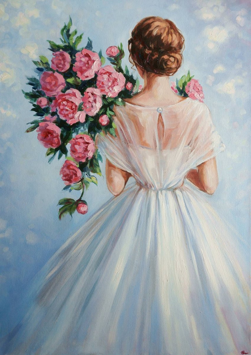 Spring girl Oil painting by Olga Shevcova | Artfinder