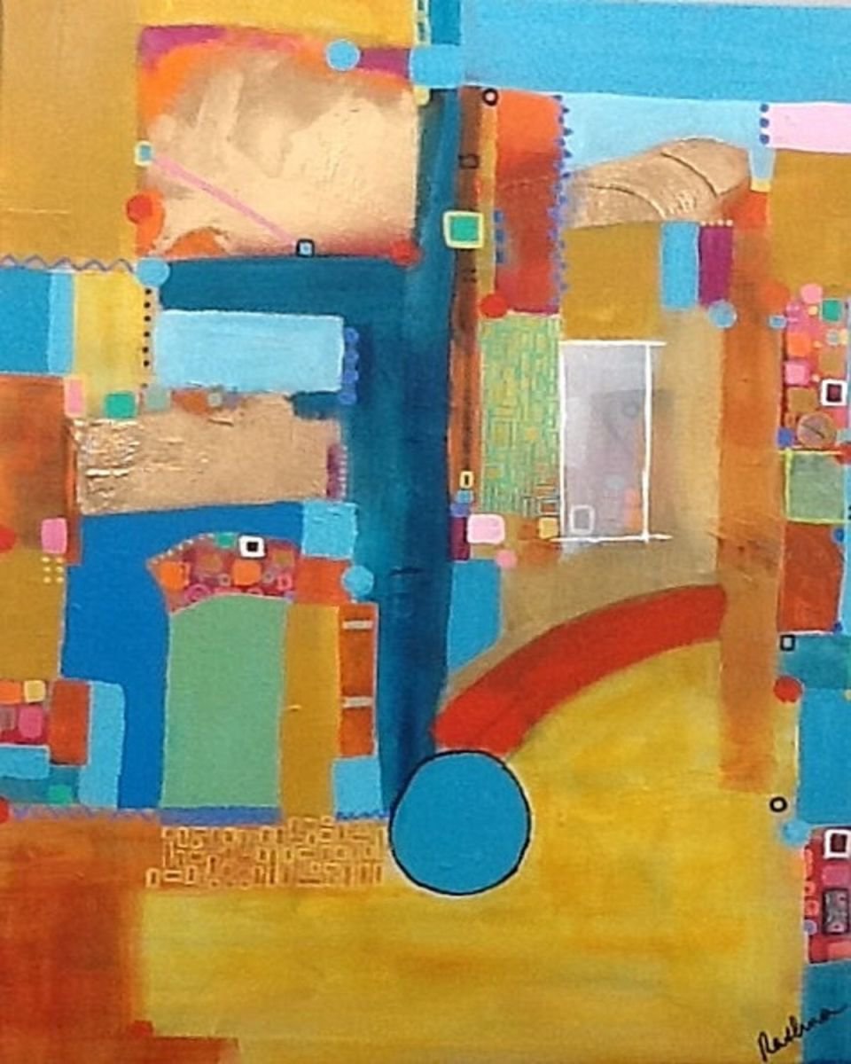 Indian Yellow Hue Mixed-media painting by Rashna Hackett | Artfinder