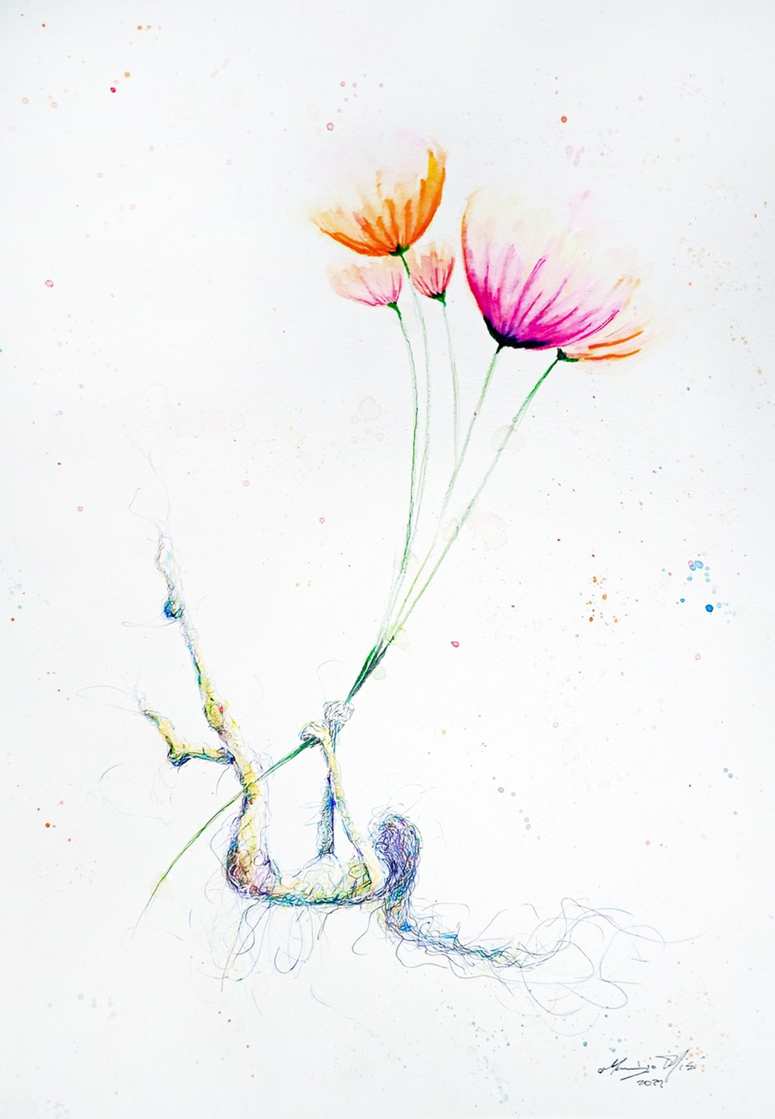 Jasmine, the Collector of Dreams Ink drawing: Maurizio Puglisi | Artfinder