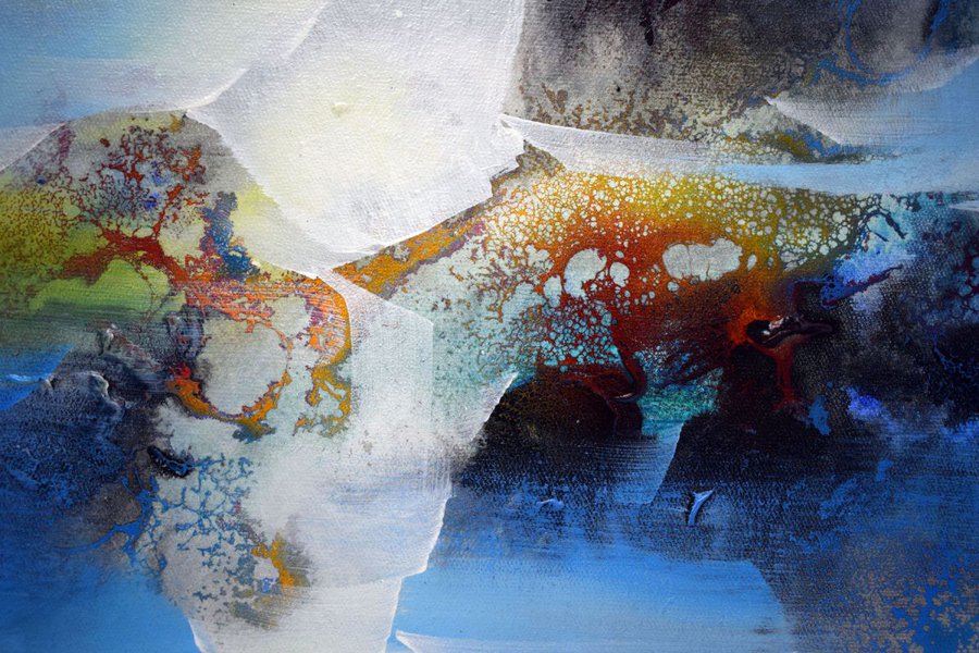 Blue symphony Oil painting: David Rosh | Artfinder