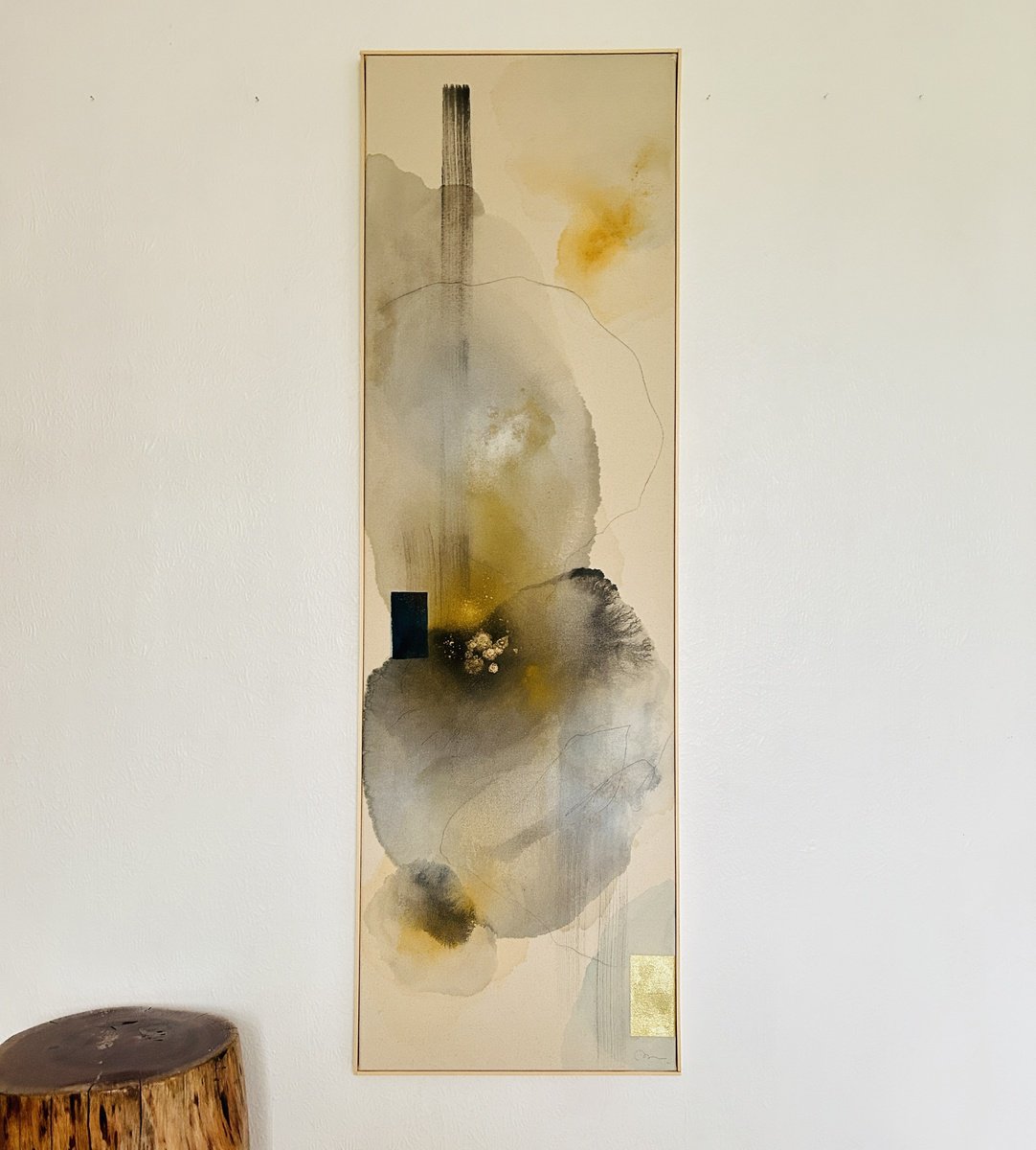 Sumi in silence Mixed-media painting: Ryoko Minamitani | Artfinder