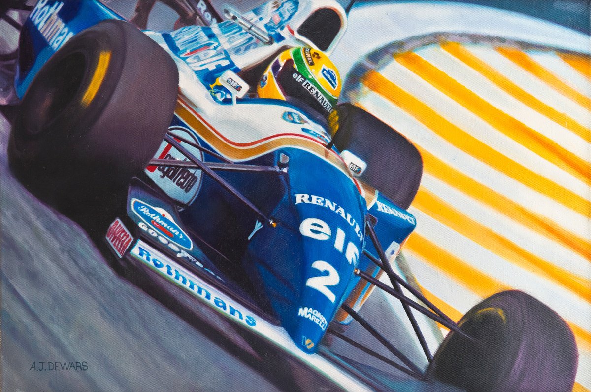 Ayrton Senna Oil painting: Alex Dewars | Artfinder
