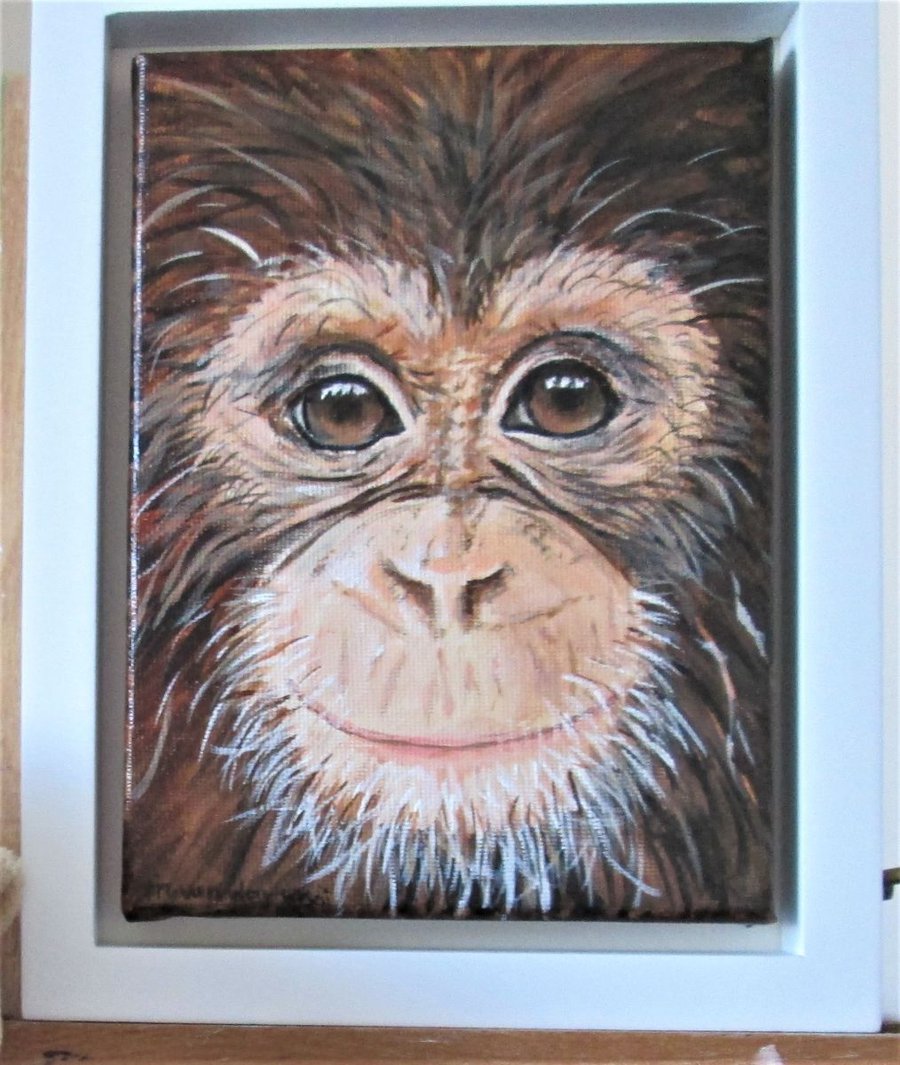 Monkey Acrylic painting: MARJANSART | Artfinder