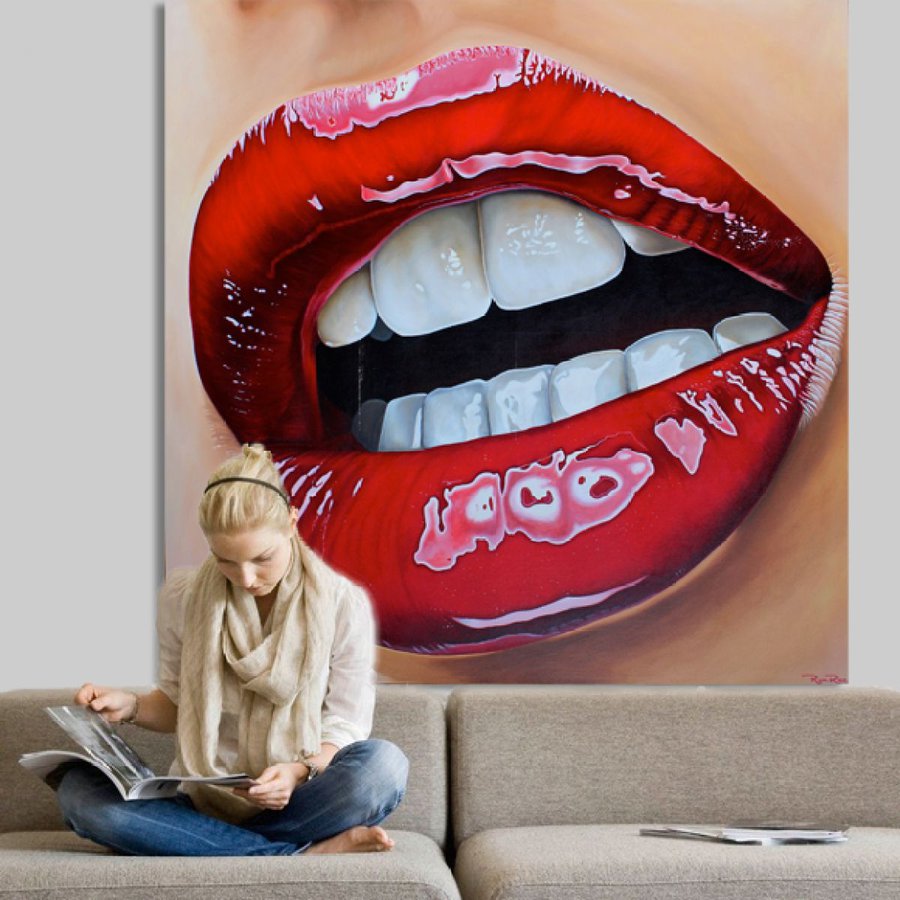 Lips Painting by Ryan Rice | Artfinder