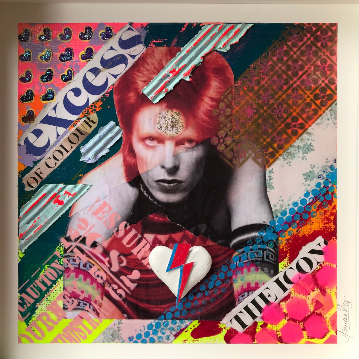 David Bowie The Icon Collage by Hernan Reinoso | Artfinder