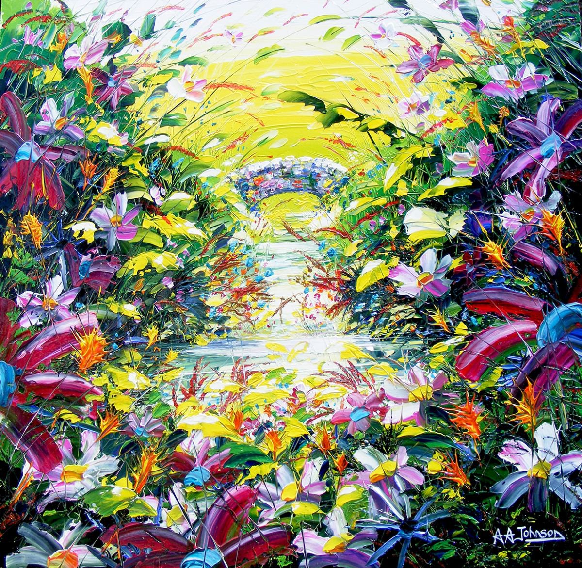 The Reflecting Pool Acrylic painting: Andrew Alan Johnson | Artfinder