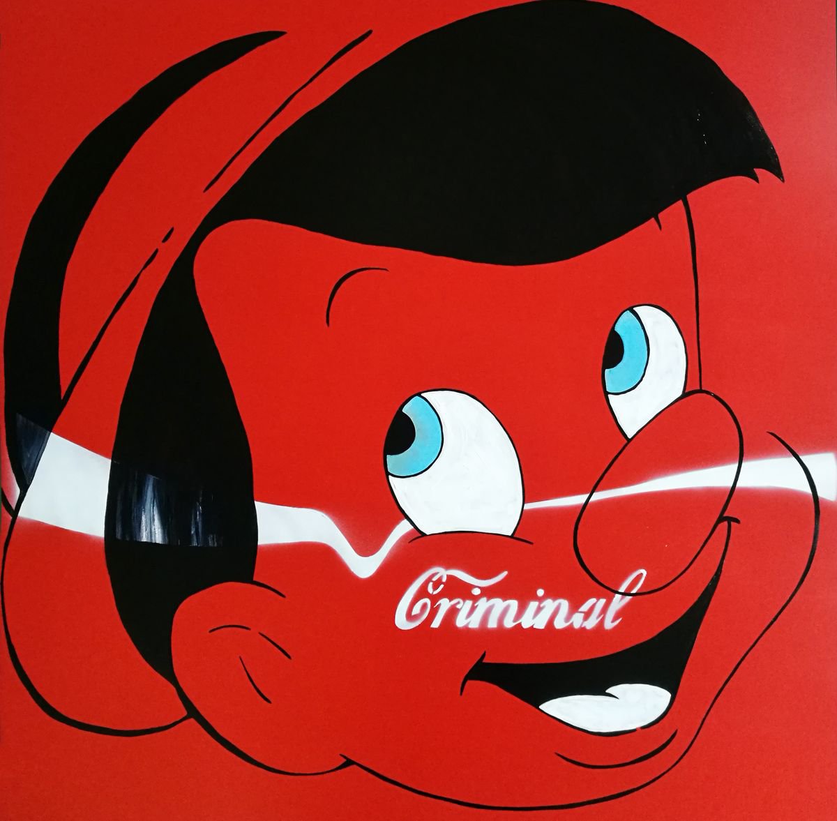 Criminal (Pinocchio) Spray paint painting: Drew Darcy | Artfinder