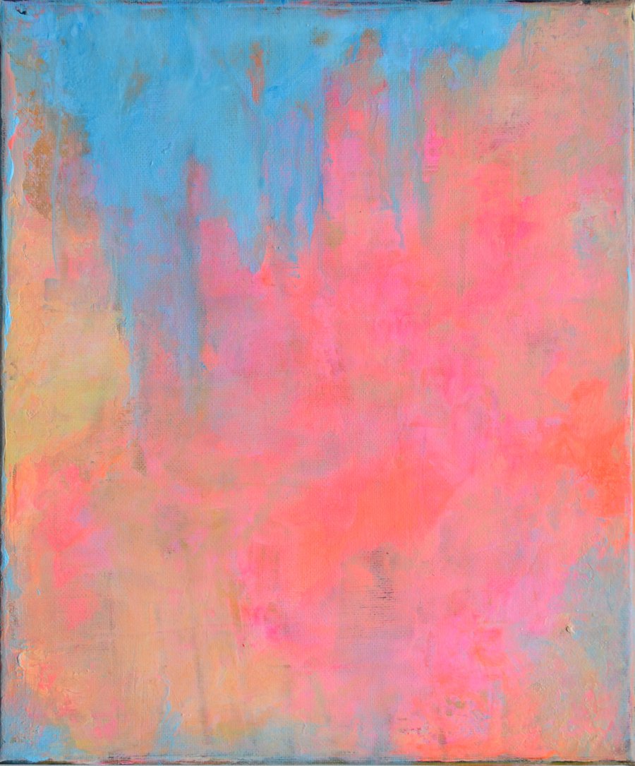 Little Bit Blue Acrylic painting by Misty Lady - M. Nierobisz | Artfinder