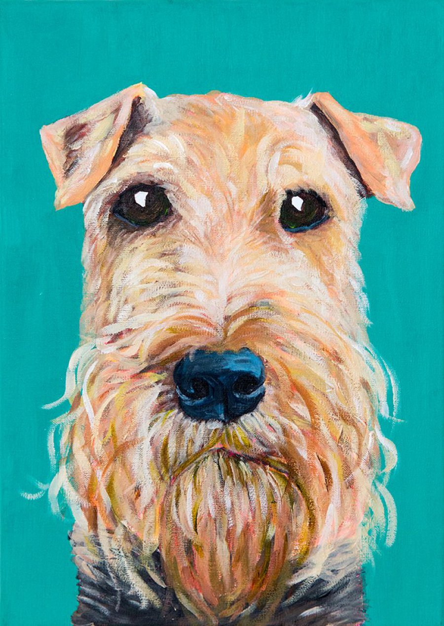 Airedale 2 Acrylic painting: Amy Devlin | Artfinder