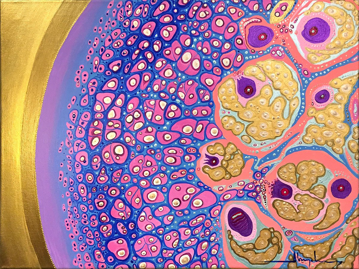 Abstract Histology #1 Acrylic painting: Alex Nizovsky | Artfinder