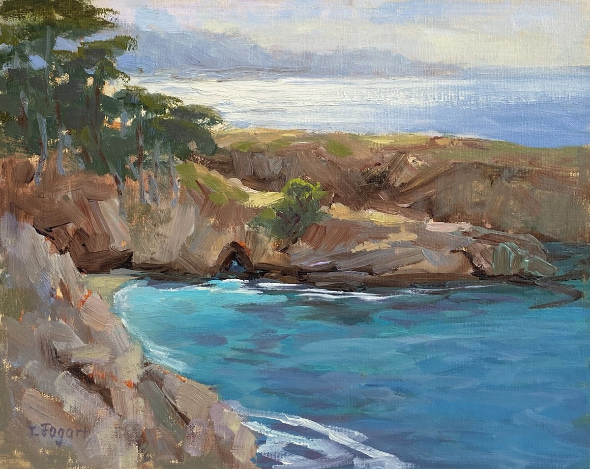 View From China Cove, Point Lobos Oil painting: Tatyana Fogarty | Artfinder
