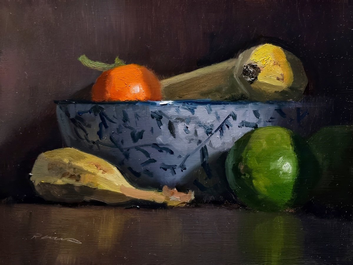 Bananas and Citrus Oil painting by Pascal Giroud | Artfinder