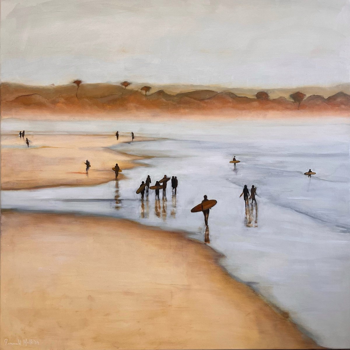 Perth Surfers Oil painting: Romuald Mulk Musiolik | Artfinder