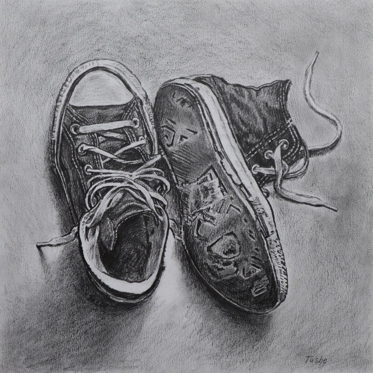 The Story of Sneakers Pencil drawing: Tashe | Artfinder