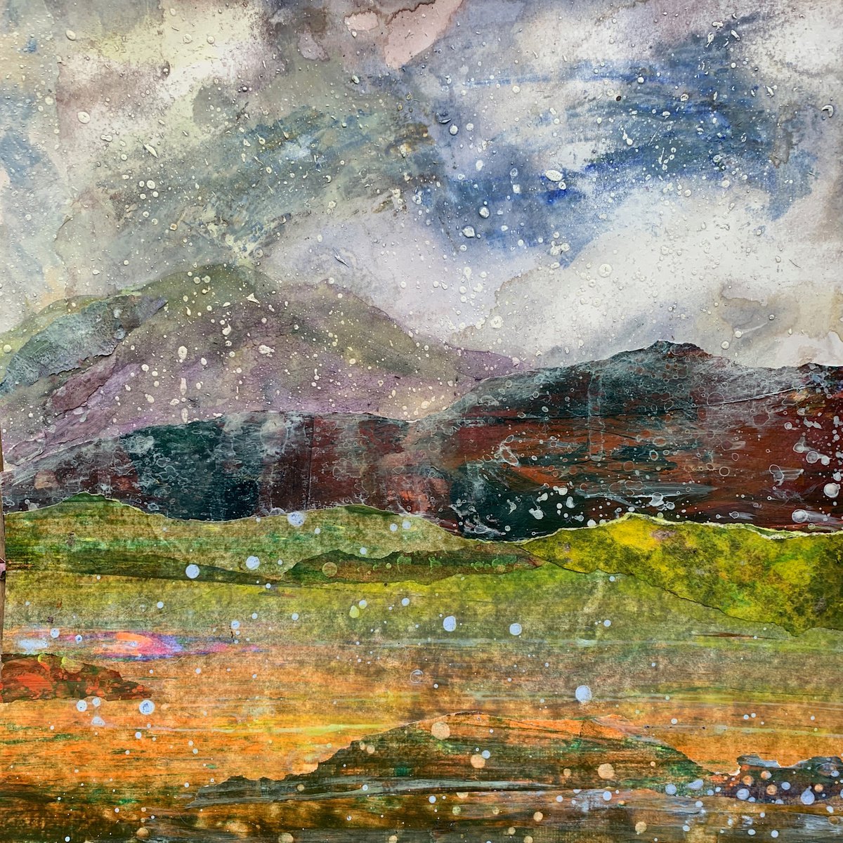 Matalala Mountain Mixed-media painting: Suzsi Corio | Artfinder