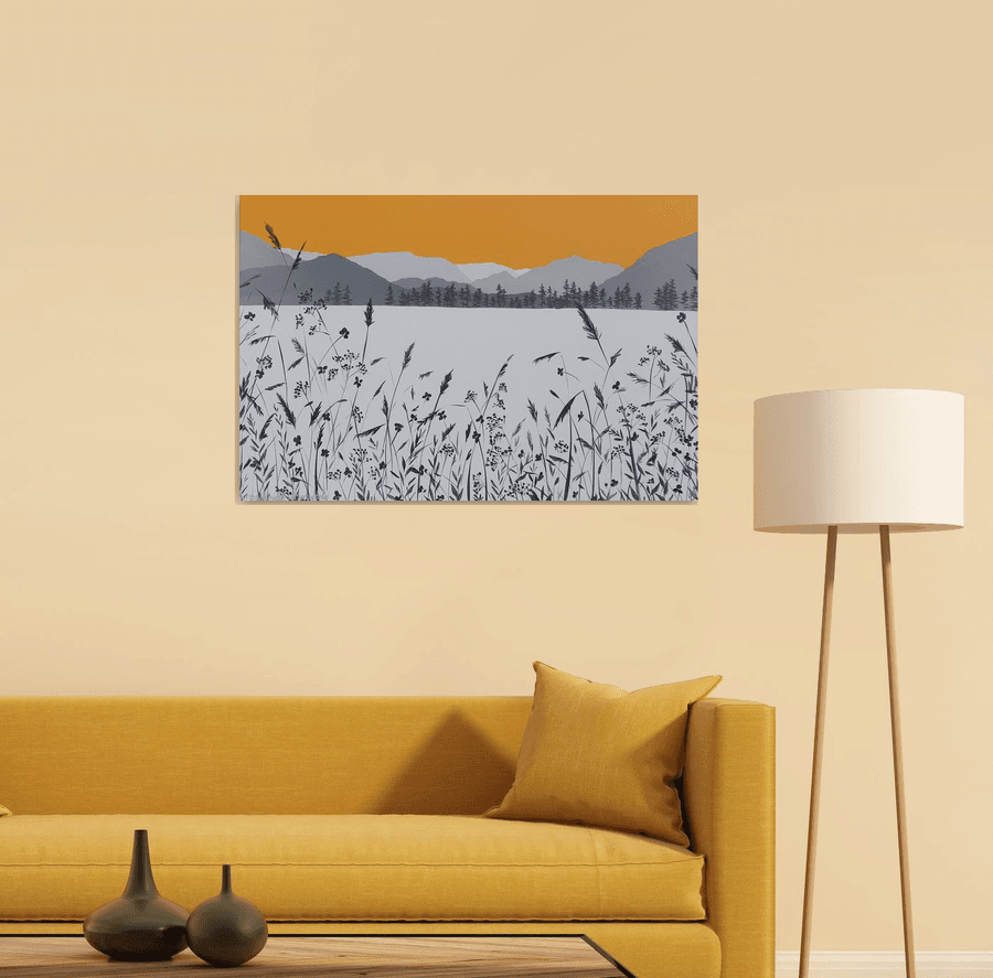 Across Ullswater to Martindale Acrylic painting: Sam Martin | Artfinder