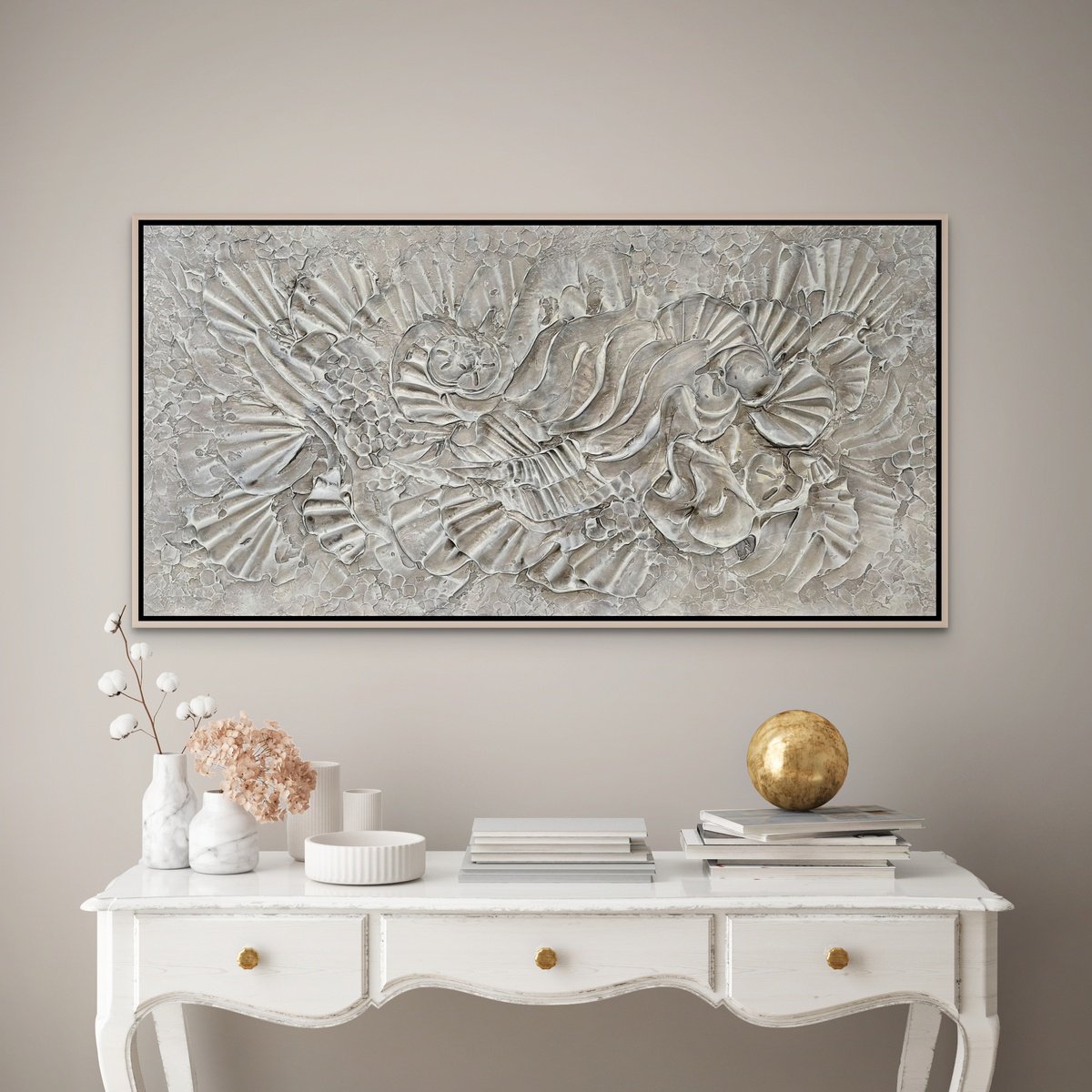 SANIBEL ISLAND. Abstract Beige, Gray, Taupe, Silver Textured 3D Art ... SANIBEL ISLAND. Abstract Beige, Gray, Taupe, Silver Textured 3D Art ...