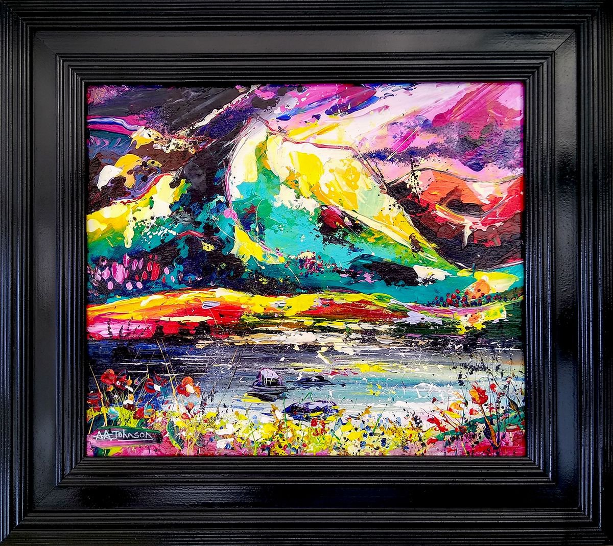 Abstract Lake District Art - 'Mountain Moods' (Re-framed) Acrylic ...