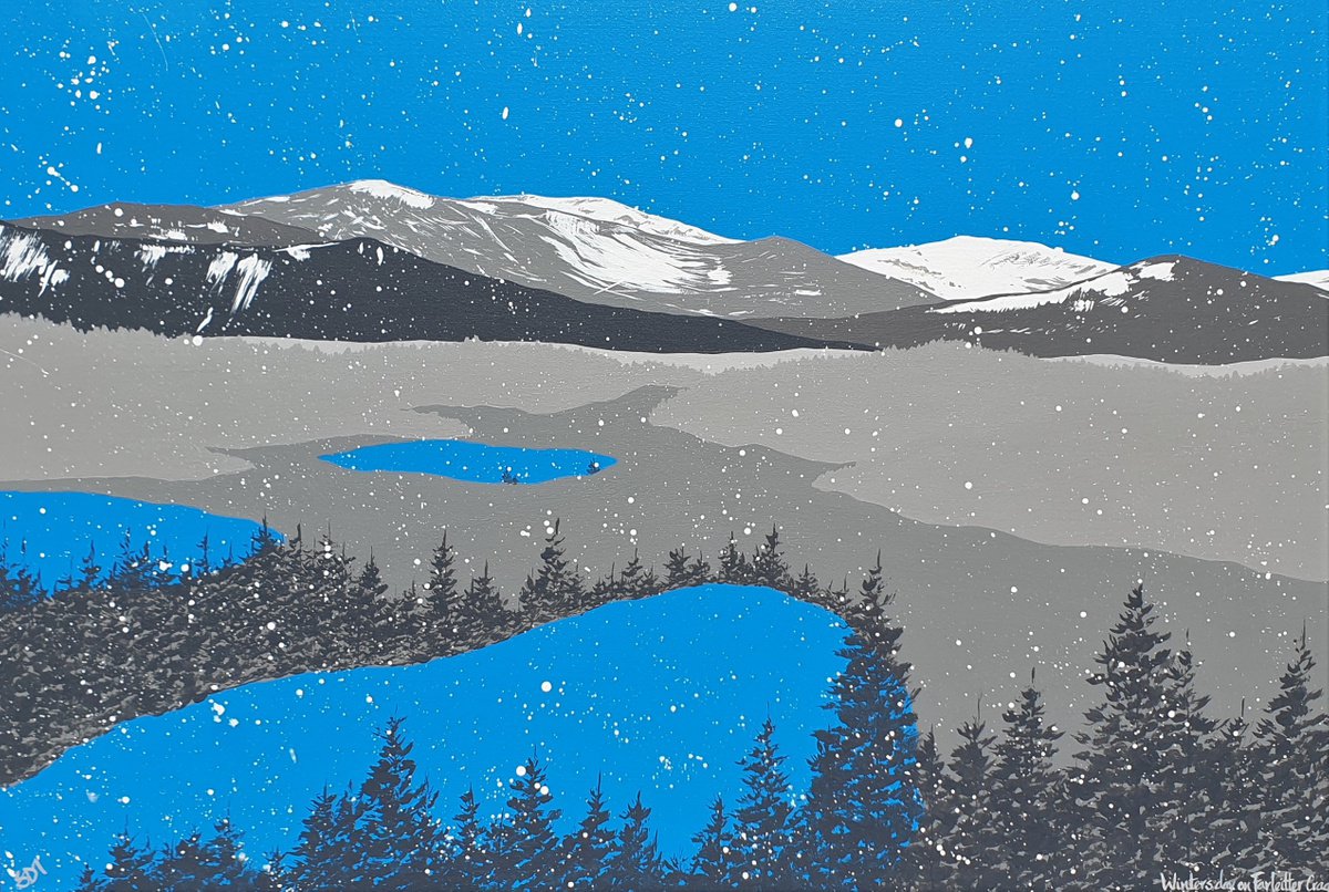 Farleitter Crag, Cairngorms, Scotland Acrylic painting: Sam Martin ...