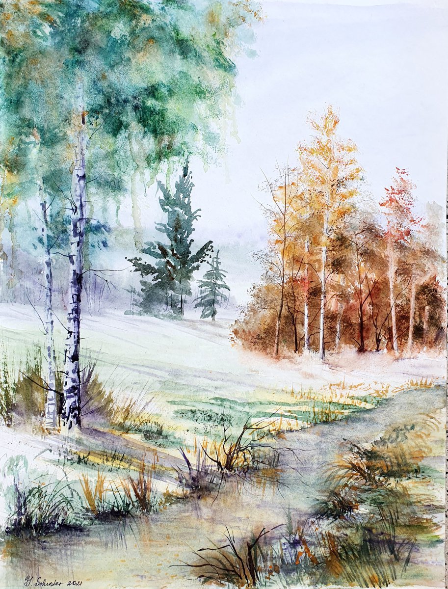 Early September Watercolour by Yulia Schuster | Artfinder